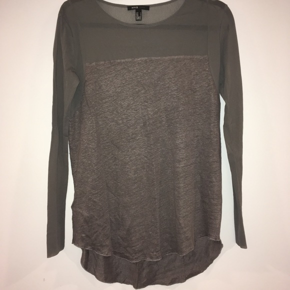 Mango | Tops | Mng By Mango Long Sleeve Linen Top | Poshmark